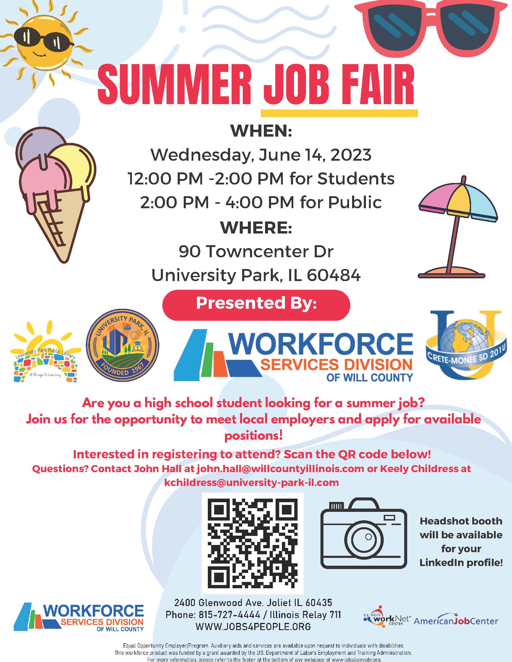 Summer Job Fair- Presented by Workforce Services Division of Will ...